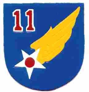 11th Air Force Patch, leather, handpainted - Saunders Military Insignia