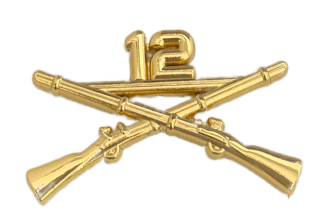 12th Infantry Officer Regimental Branch Of Service Insignia Badge ...