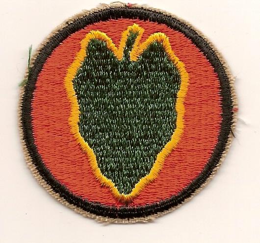 24th Infantry Division color patch Patch Authentic WWII Repro Khaki ...