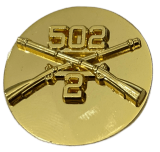 502nd Infantry Enlisted Regimental Branch Of Service Insignia Badge ...