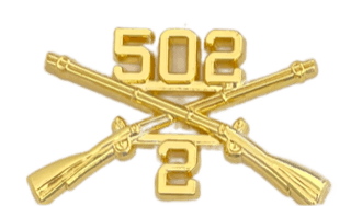 502nd Infantry Officer Regimental Branch Of Service Insignia Badge ...