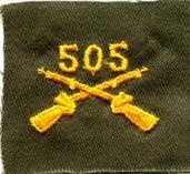 505th Infantry color patch Badge, cloth, Olive Drab - Saunders Military ...