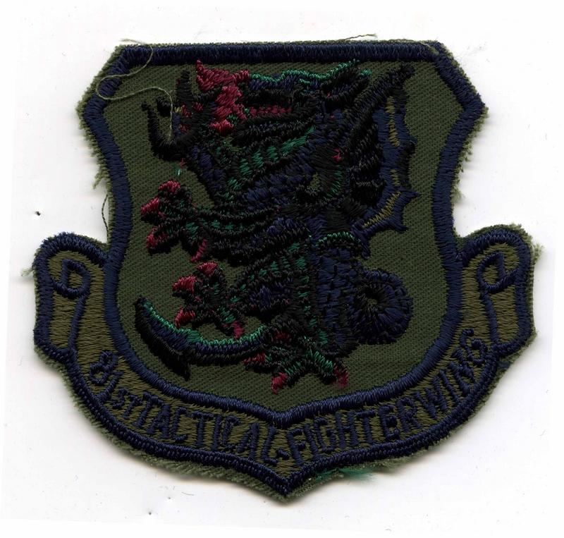 81st Tactical Fighter Wing Subdued Patch Emblem Authentic – Saunders ...
