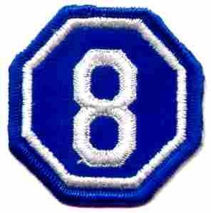8th Army Corps Patch (Merrowed) - Saunders Military Insignia