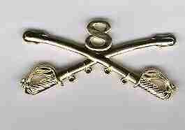 8th Cavalry Cap badge Cap Device - Saunders Military Insignia