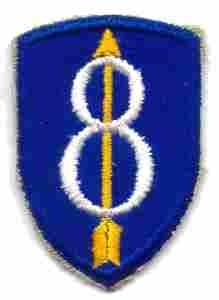 8th Infantry Division Patch, Authentic Rero WWII Cut Edge - Saunders ...