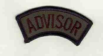 Advisor tab in green subdued - Saunders Military Insignia