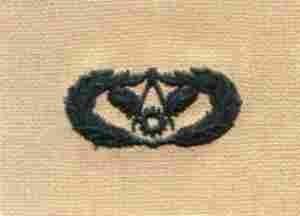 AIR FORCE CIVIL ENGINEER BADGE ON DESERT CLOTH – Saunders Military Insignia