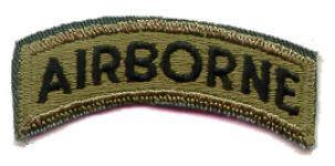 Airborne Tab early design in green Subdued Cloth - Saunders Military ...