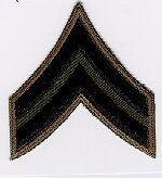 Army Corporal rank in subued. Sleeve size chevron - Saunders Military ...