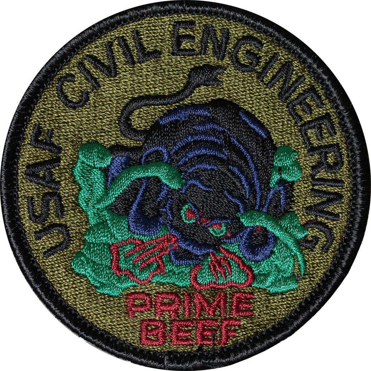 Civil Engineer PRIME BEEF Subdued Patch | USA-Made Air Force Insignia ...