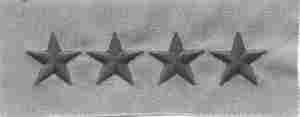 General 4 star, Officers Rank insignia in green subdued. - Saunders ...