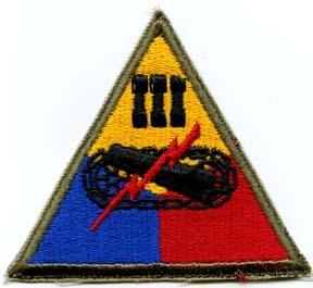 III Armored Corp Patch, Authentic WWII Repro Cut Edge On Khaki ...