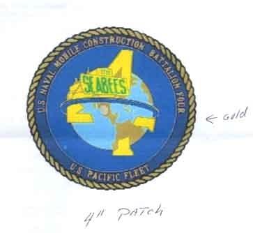 Mobile Construction Battalion Patch, handmade - Saunders Military Insignia