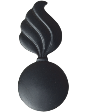 Army Ordnance Officer branch of service badge in black metal - Saunders ...