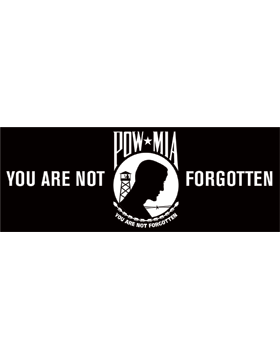 POW MIA bumper sticker - Saunders Military Insignia