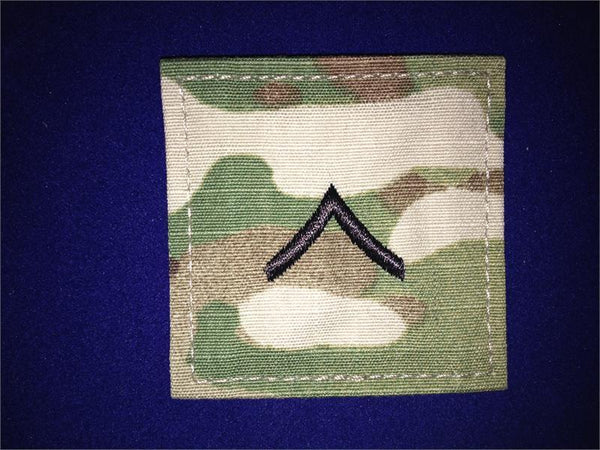 Private E-2 Multicam rank insignia with Velcro - Saunders Military Insignia