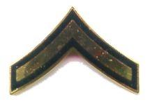 Private First Class Helmet rank insignia in metal - Saunders Military ...