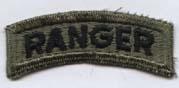 Ranger Tab in green Subdued Cloth - Saunders Military Insignia