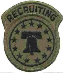 Recruiting patch with Tab, for the green subdued uniform - Saunders ...