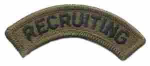 Recruiting Tab in green subdued - Saunders Military Insignia