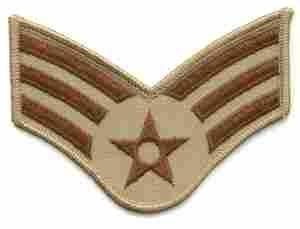 Senior Airman USAF Chevron Rank Insignia Patch Durable – Saunders ...
