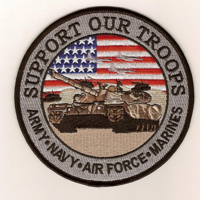 Support Our Troops 5 Inch Cloth Patch - Saunders Military Insignia