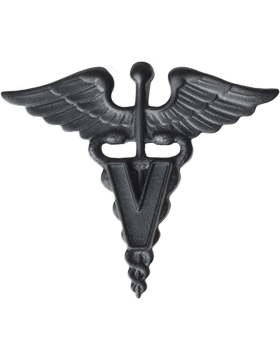 Veterinarian Officer Army branch of service badge in black metal ...