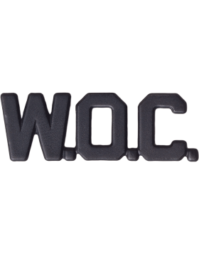 WOC letters Officer Army Branch Service badge in black metal - Saunders ...